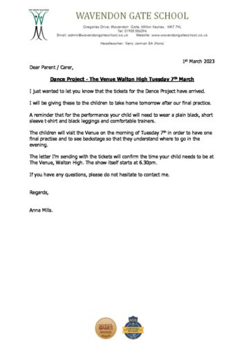 Dance Project – Wavendon Gate School